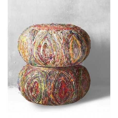 Silk pumpkin pouf ottoman . Free Worldwide delivery. Designer Home ...